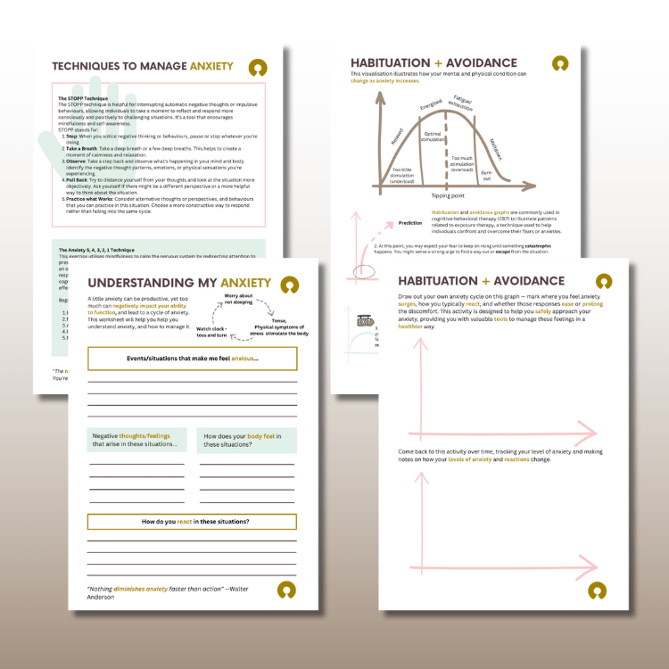 Grief Processing, Anxiety and Sleep Worksheets – The Loss Foundation