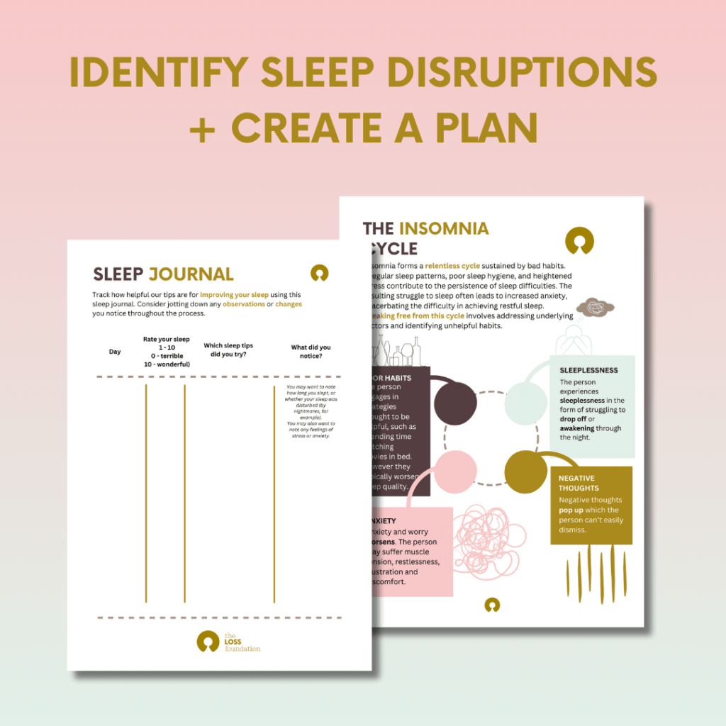 Sleep Better Worksheet Bundle - The Loss Foundation