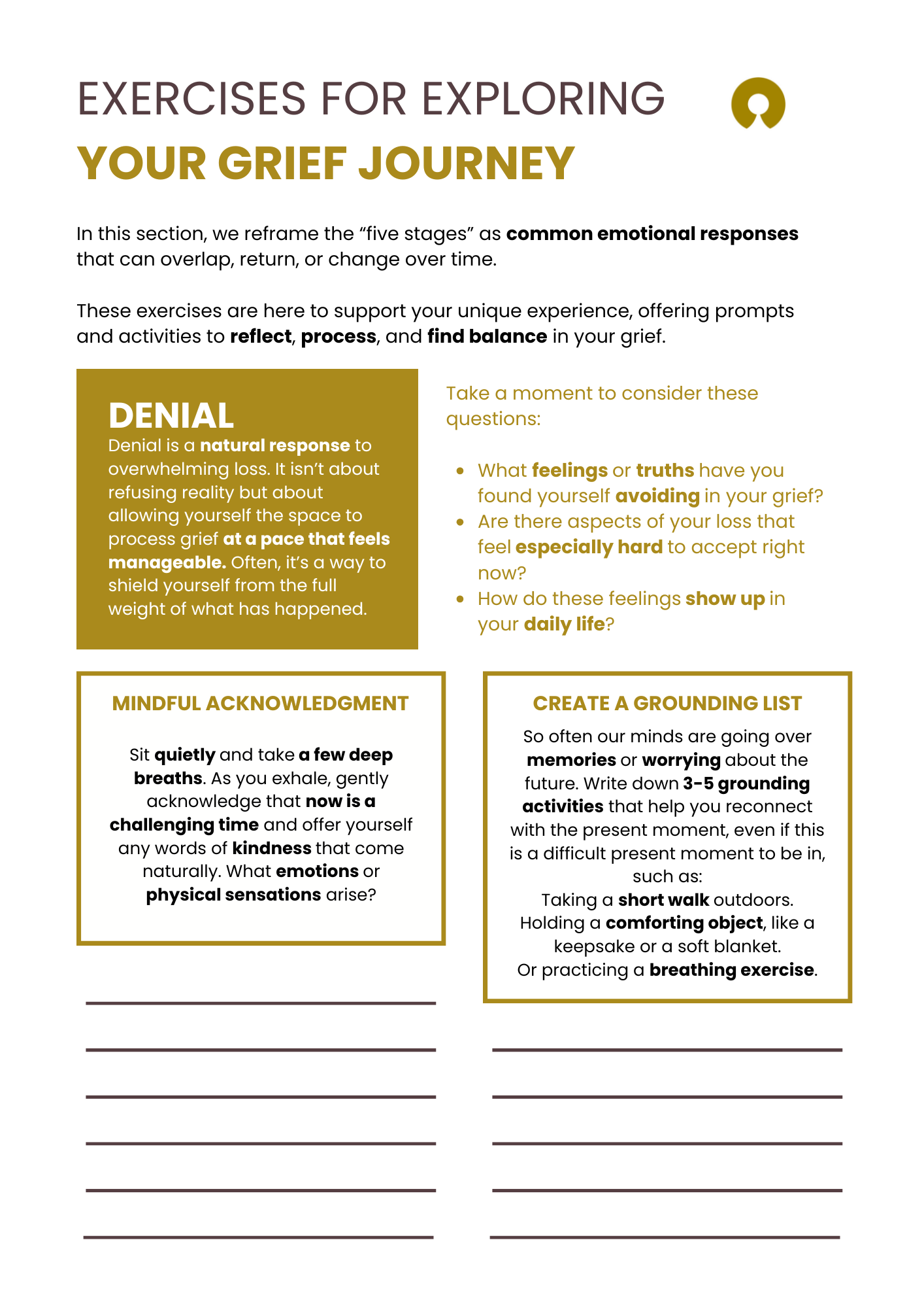 12 Days of Grief Awareness – Free Worksheets + Resources - The Loss ...